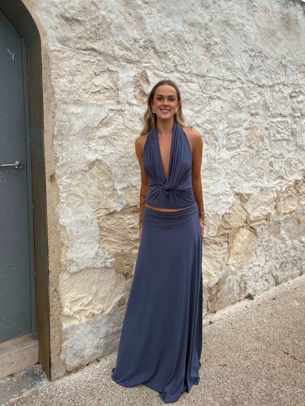 SUKI SKIRT - STEEL – Donna’s Daughter Co.